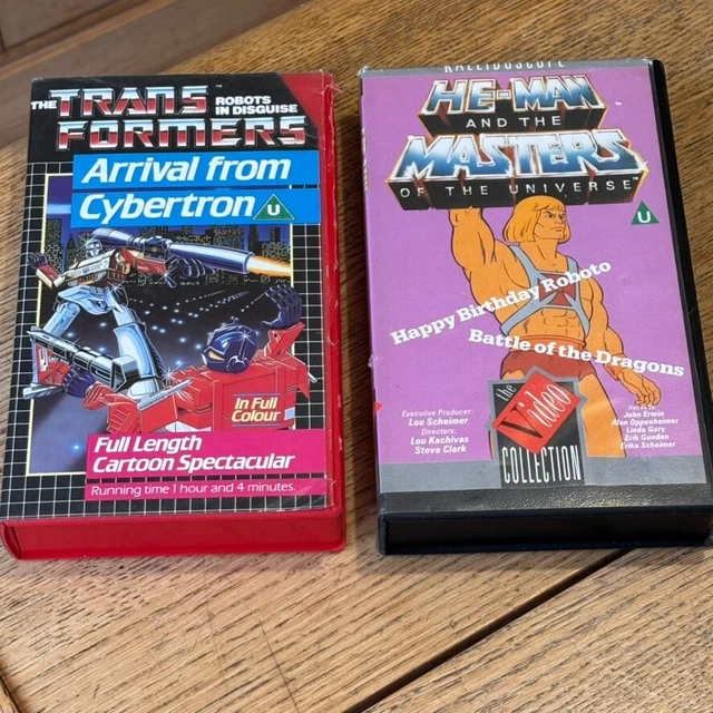 VHS VIDEO X2 Transformers Arrival From Cybertron & He-Man Happy ...