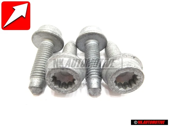4X ORIGINAL VW Socket Head Collared Bolt w/ Inner Multipoint Head - N ...