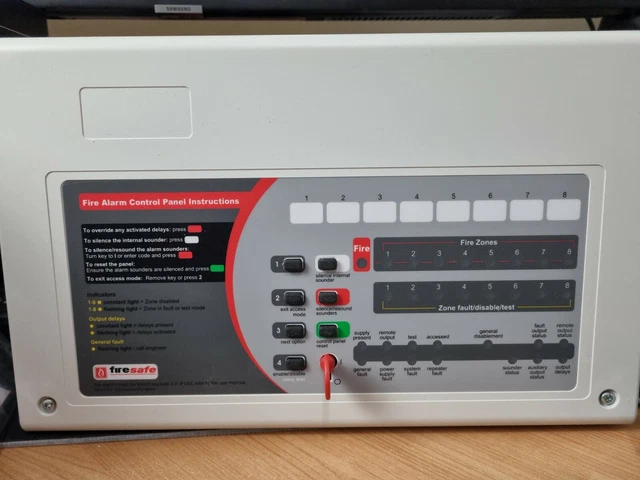 FIRESAFE 8 ZONE Fire Panel with Batteries FCFP8N 8Z CFP only keypad/sw ...