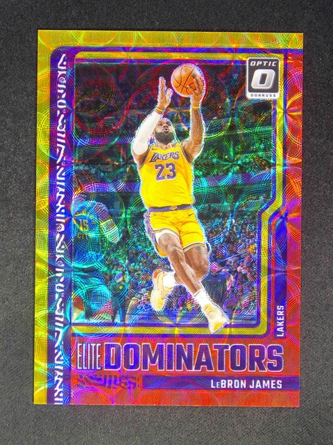 PANINI DONRUSS OPTIC 2023-24 LeBron James #9 Dominators Inter Red Gold ...