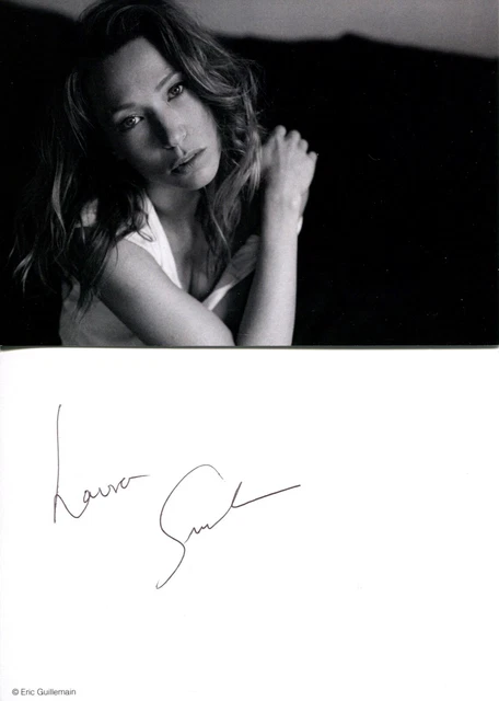AUTOGRAPHE ORIGINAL DE l'actrice LAURA SMET ( Hallyday ) EUR 20,00 ...
