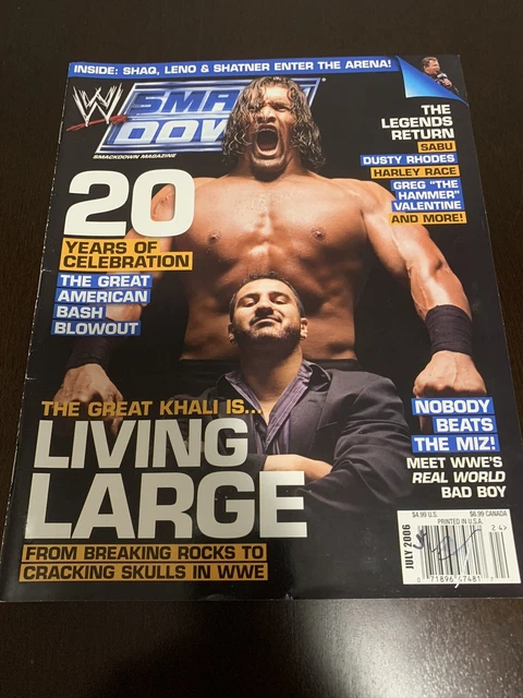 WWE SMACKDOWN MAGAZINE July 2006 The Great Khali $30.00 - PicClick CA