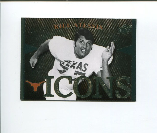 CARTE ICÔNES BILL Atessis 2011 Upper Deck Université du Texas Longhorns ...