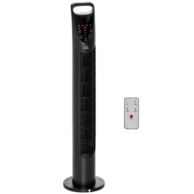 HOMCOM 31& BLADELESS Tower Fan | 70° Oscillation, 37.8dB Quiet, 7.5H ...