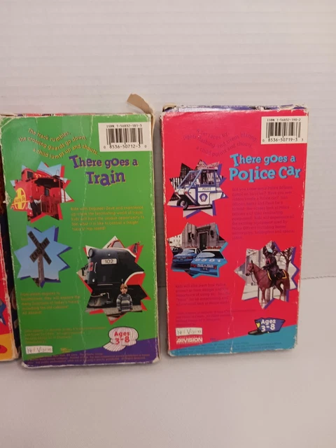KID VISION - THERE GOES A TRAIN. Fire Engine. Police VHS VIDEO Lot LIVE ...