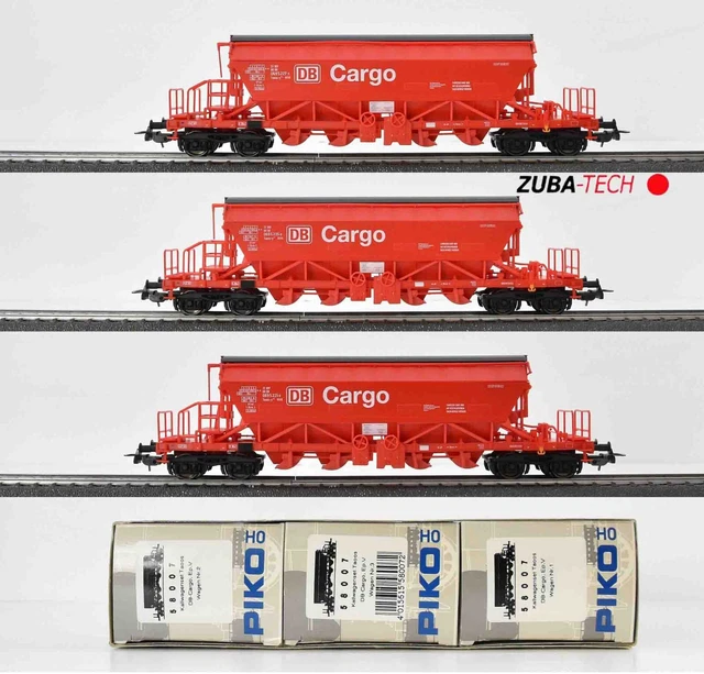 PIKO 58007 KALLWAGEN-SET Taoos 3-tlg DB Cargo, H0 DC mit OVP / C597 EUR ...