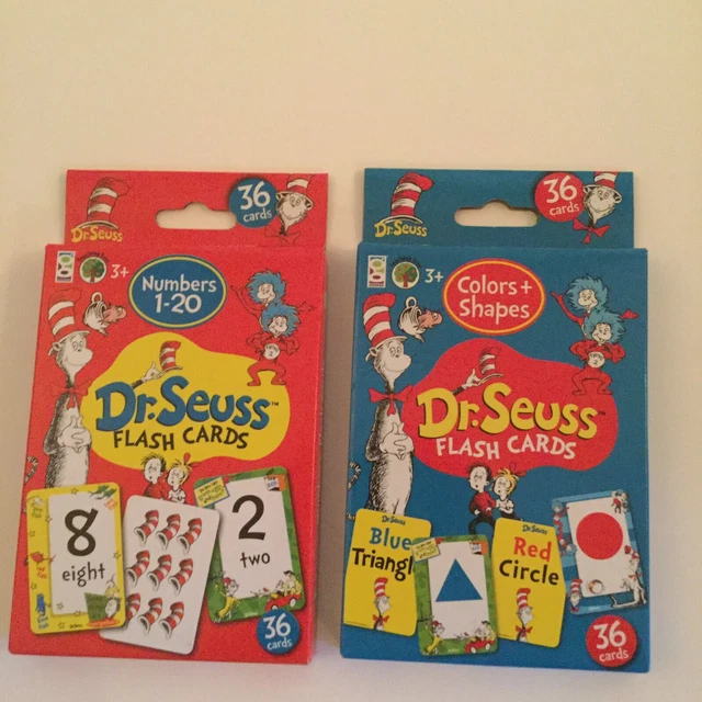 DR SEUSS FLASH cards colors shapes numbers 1 20 preschool education 2 ...