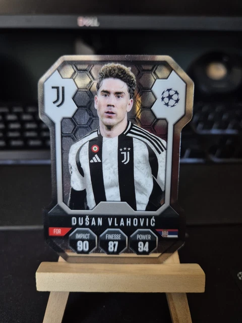 MATCH ATTAX 2024-25 - Chrome Shield - Dusan Vlahovic - SH15- Juventus £ ...