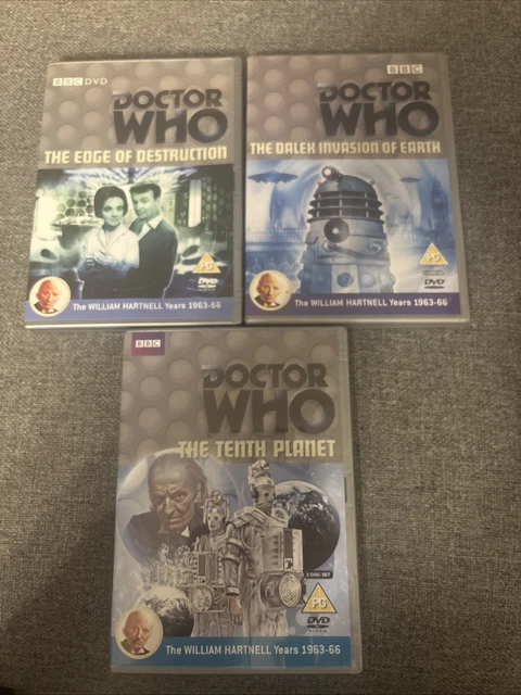 DOCTOR WHO WILLIAM Hartnell X 3 DVD Tenth Planet , Dalek Invasion Earth ...