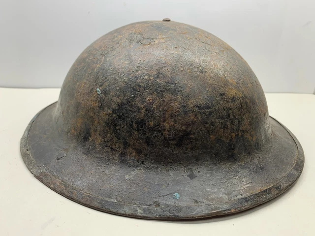 ORIGINAL WW1 WW2 British Army Mk1 Rolled Edge Combat Helmet Shell EUR ...