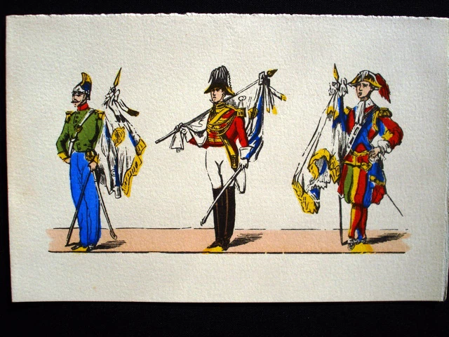 VINTAGE FRENCH MILITARY Imagerie Pellerin d'Epinal Pochoir Blank Cards ...