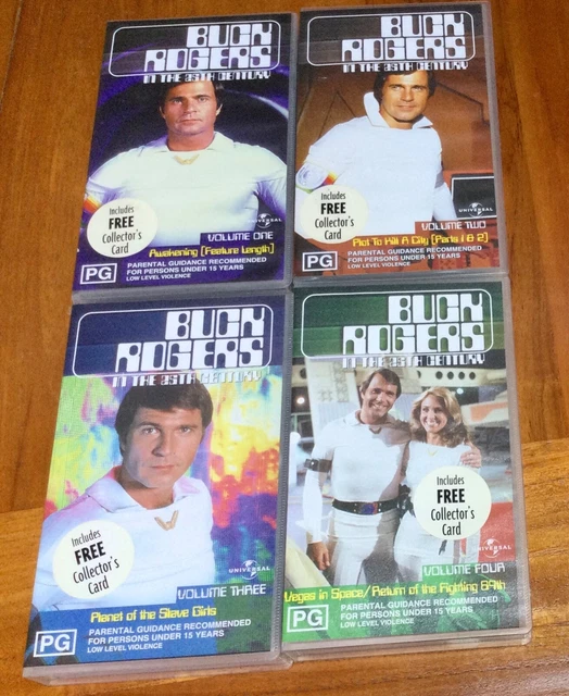 BUCK ROGERS VIDEO VHS Vol 1-4 1978 + COLLECTOR CARD X4 AU REL NEW ...
