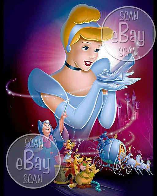 RARE! WALT DISNEY'S CINDERELLA Cartoon 8 X 10 Color Photo FAIRY ...