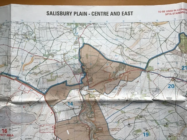ORIGINAL BRITISH ARMY Map: Salisbury Plain Training Area - Centre ...