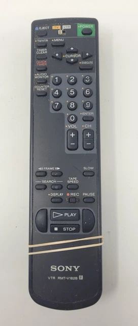 SONY VTR RMT-V182B VCR Replacement Remote Control OEM *Back Panel ...