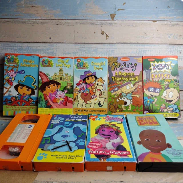 NICKELODEON NICK JR. VHS Lot of 9 Rugrats Dora Blues Clues Allegra ...