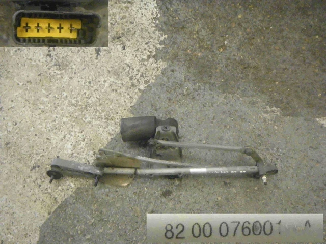 RENAULT CLIO MK2 1998-2006 Windscreen Wiper Motor Linkage BLACK PLUG ...