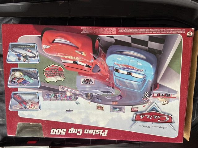 DISNEY PIXAR CARS Rare Race-o-Rama Piston Cup 500 Playset 2005 Mattel ...