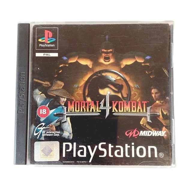*RARE* BLACK LABEL Mortal Kombat 4 PS1 Playstation 1 PAL - W/Manual ...