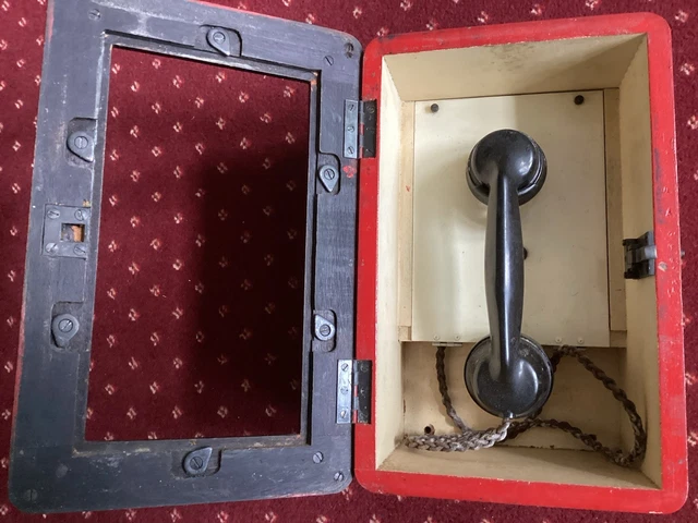 VINTAGE GPO EMERGENCY Fire Telephone Wooden Box No. 47 With Bakelite ...