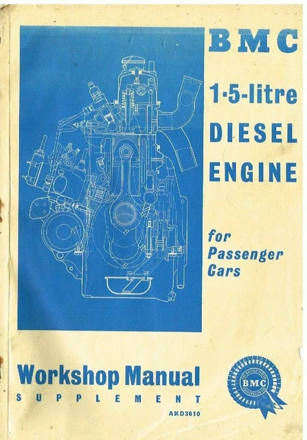 AUSTIN CAMBRIDGE A55 Mk2 A60 MORRIS OXFORD V VI '61- DIESEL ENGINE ...