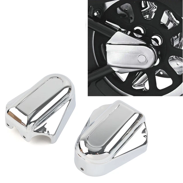 BAR SHIELD REAR Axle Covers Swingarm Cap For Harley Softail FLSTC FLSTN ...