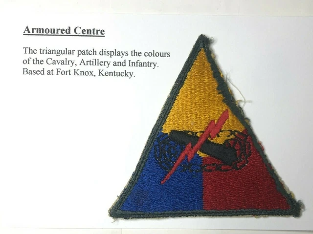 US ARMY ARMOURED Centre Fort Knox Kentucky Cloth Badge Patch £21.02 ...