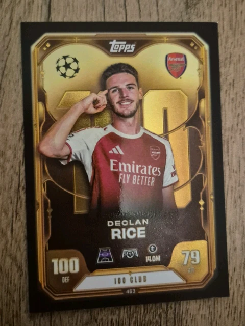 TOPPS MATCH ATTAX 2025/2026 - Declan Rice 100 Club Card #463 £10.01 ...