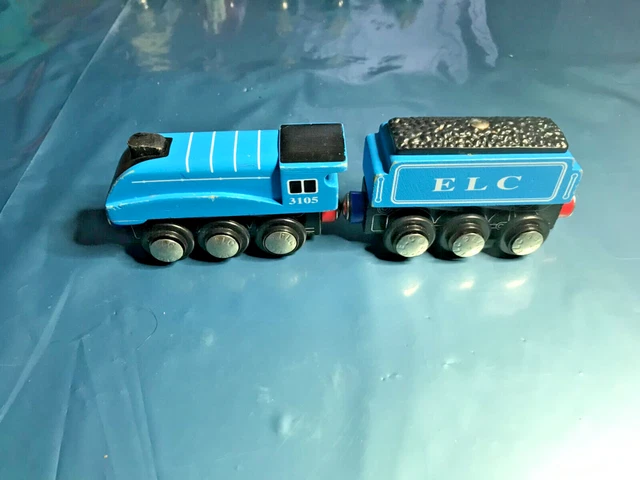 THE MALLARD, ELC Wooden Train with Coal Tender. Fits Thomas and Brio ...