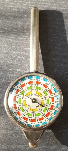 ENTFERNUNGSMESSER KARTENMESSER KURVENMESSER für Landkarten Metall 8 ...