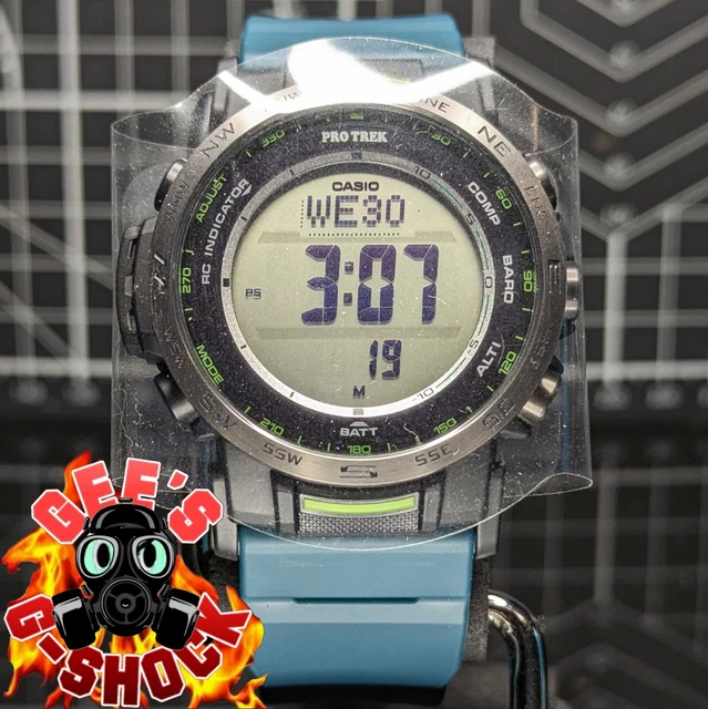 CASIO PRO-TREK 🇯🇵 PRW-35 Solar Multiband 3x Sensor Green Blue Black PRW ...