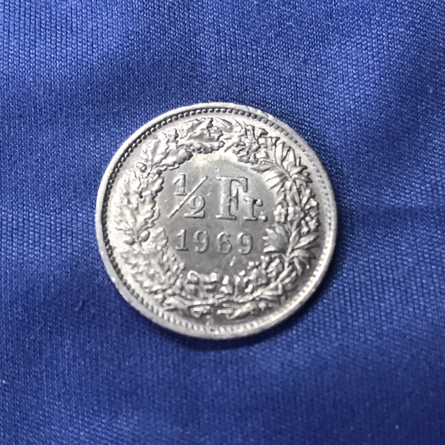 RARE VERY COLLECTABLE Switzerland 1969 1/2 Fr Coin £10.08 - PicClick UK