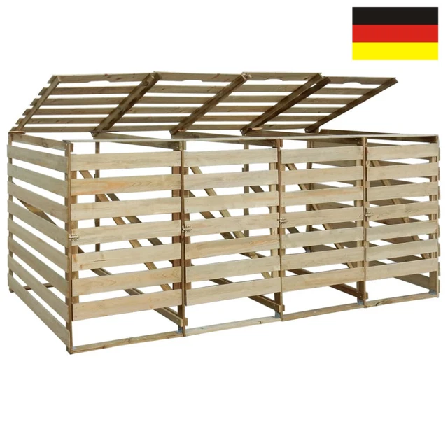 MÜLLTONNENBOX MÜLLCONTAINER MÜLLBOX 4 Tonnen Gartenbox Verkleidung 240 ...