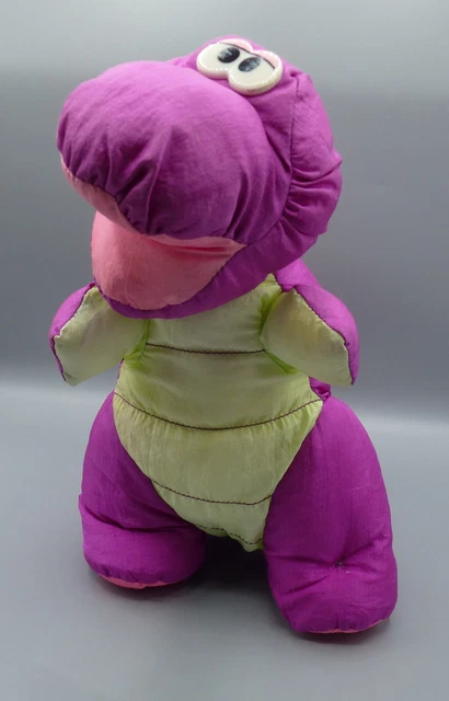 VINTAGE 1992 FISHER Price Puffalump Barney Purple Dino Dinosaur Plush ...