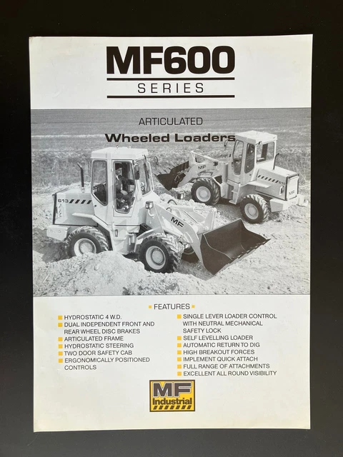 MASSEY FERGUSON 600 SERIES WHEELED LOADERS TRACTOR BROCHURE 80s SALES LEAFLET £5.50 - PicClick UK