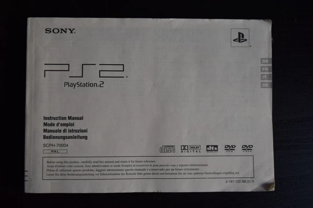 MODE D'EMPLOI CONSOLE Sony Playstation 2 Scph-70004 Pal Instruction Manual EUR 17,95 - PicClick FR
