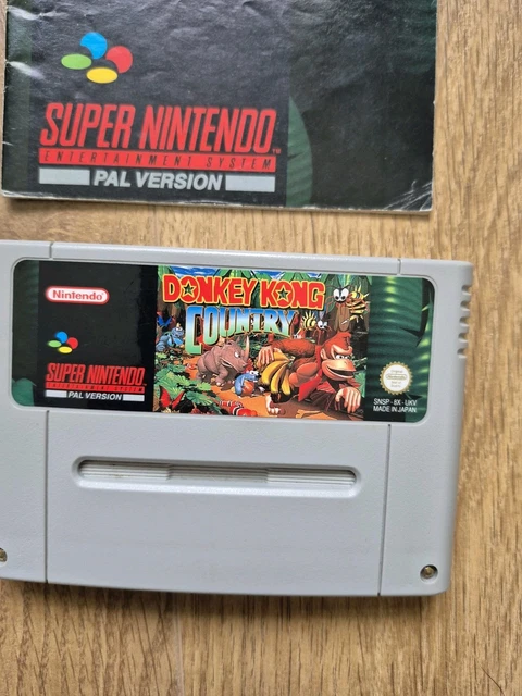 DONKEY KONG COUNTRY With Instruction Booklet Super Nintendo SNES Game ...