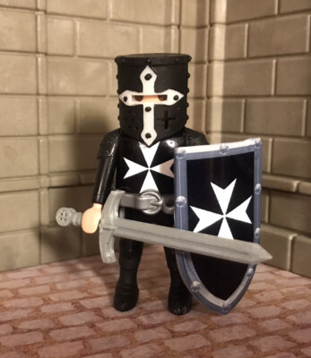 PLAYMOBIL TEMPLAR CUSTOM Crusader Knight Templar Chevalier Templar ...