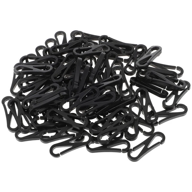 100 PCS ADJUSTABLE Plastic Hook Buckles for Mask Rope Hanging Projects ...