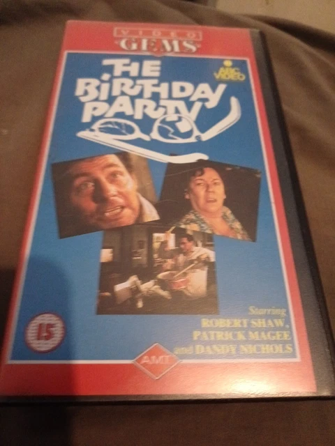 THE BIRTHDAY PARTY VHS Movie Video Cassette Tape Video Gems Patrick ...
