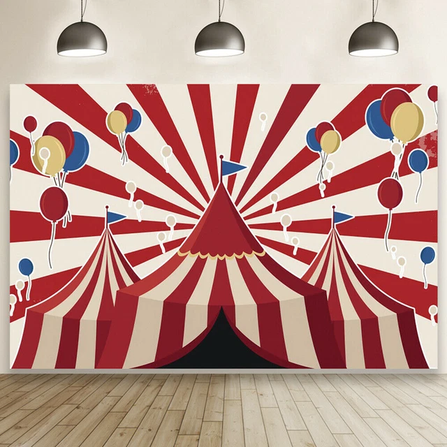 CIRCUS THEME CARNIVAL Birthday Backdrop Banner Photo Background Party ...