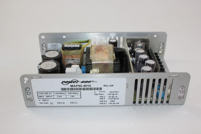 POWER-ONE BEL POWER MAP80-4010 5V 12V -5V -12V Power Supply - New Old ...