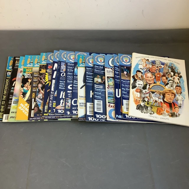 MANCHESTER CITY - Collection of Football MagazinesJob Lot x 19 - 1995 ...