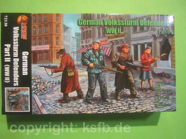 1:72 MARS FIGUREN #72130 WKII Deutscher Volkssturm Set II Frauen Alte ...