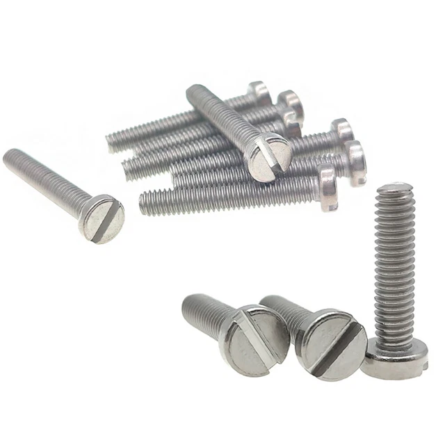 DIN84 SLOTTED PAN Head Screws GR2 Titanium alloy Screws M1.4 M1.6 M2 M3 ...