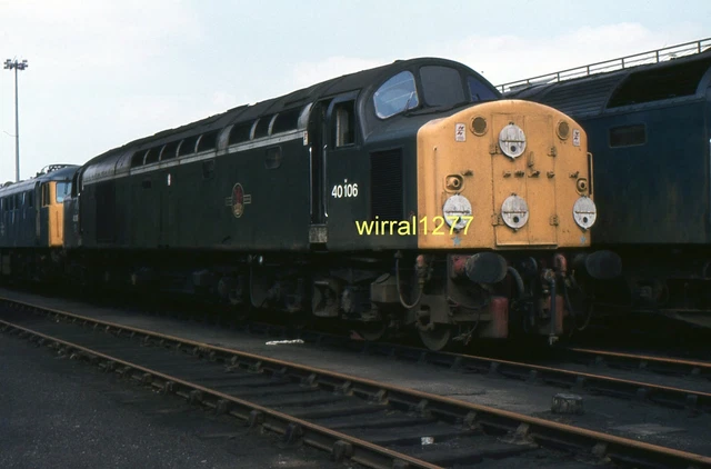 ORIGINAL RAILWAY SLIDE Class 40 40106 at Crewe Works 18.07.82 £3.75 ...