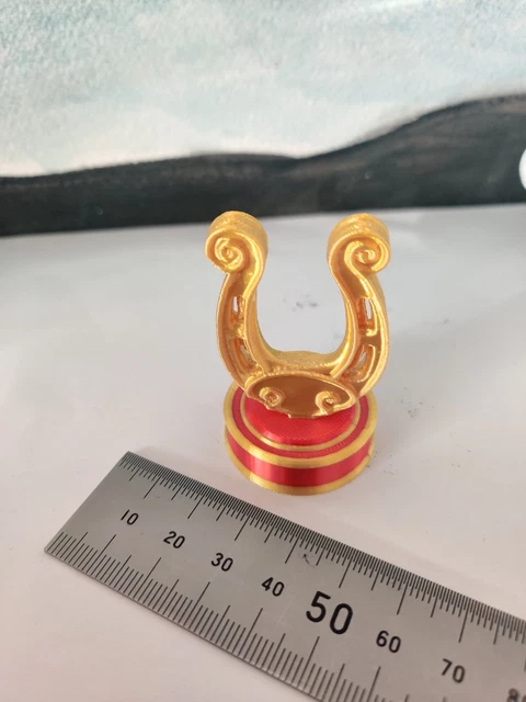 CHINESE NEW YEAR 2026 Lucky Horse Shoe 10cm 3d Printed Gold Red Silk ...