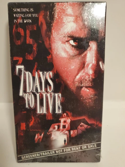7 DAYS TO Live Vhs Original Horror Movie Rare Hard to Find Screener ...