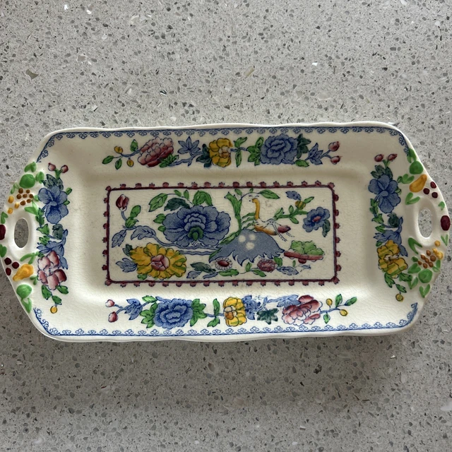 VINTAGE MASON'S ENGLAND Small Regency Rectangular Handled Sandwich ...