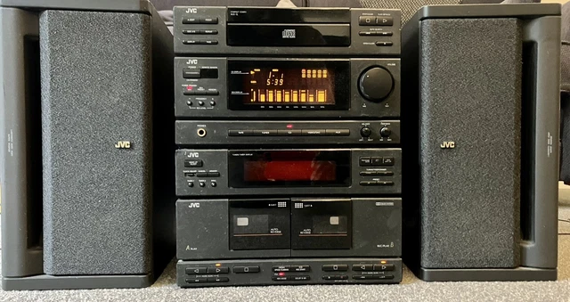 JVC COMPACT COMPONENT MX1 hi-fi system (CD/radio/duo tape deck) £21.50 ...